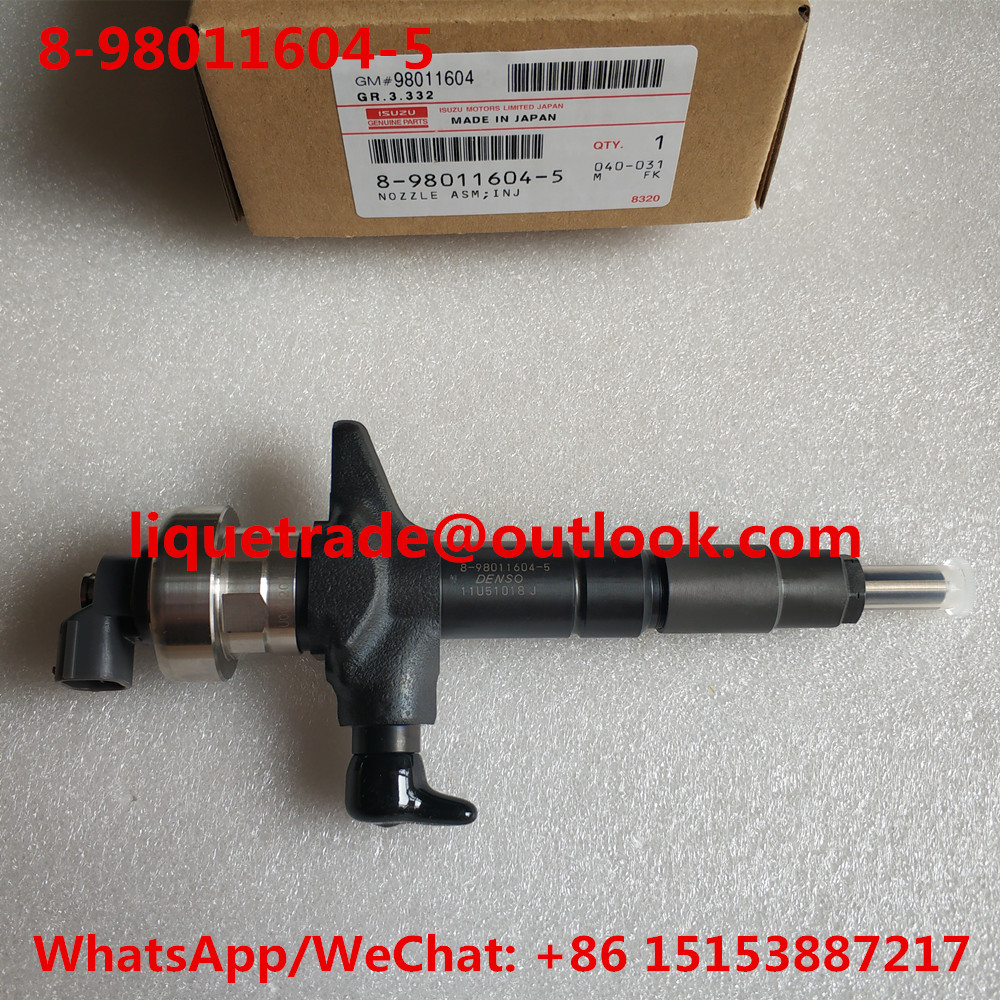 DENSO Common rail injector 8-98011604-5 , 8-98011604-0 for ISUZU ...